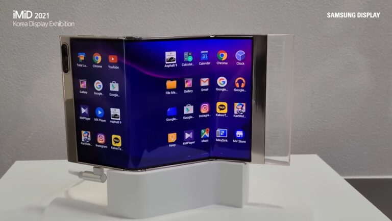 Samsung mostra tela flexível com duas dobras – Ajudandroid